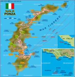 Karte von Ponza, Isola di (Italien) - Karte auf Welt-Atlas.de - Atlas ...