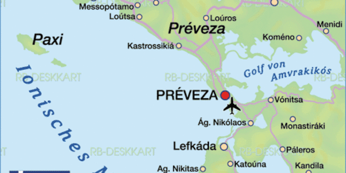 Karte von Lefkas (Insel in Griechenland) | Welt-Atlas.de